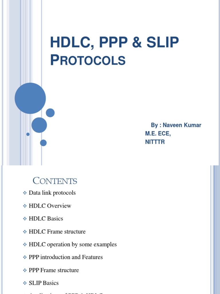 HDLC, PPP & Slip P: Rotocols | PDF | Internet Protocols | Computer Network