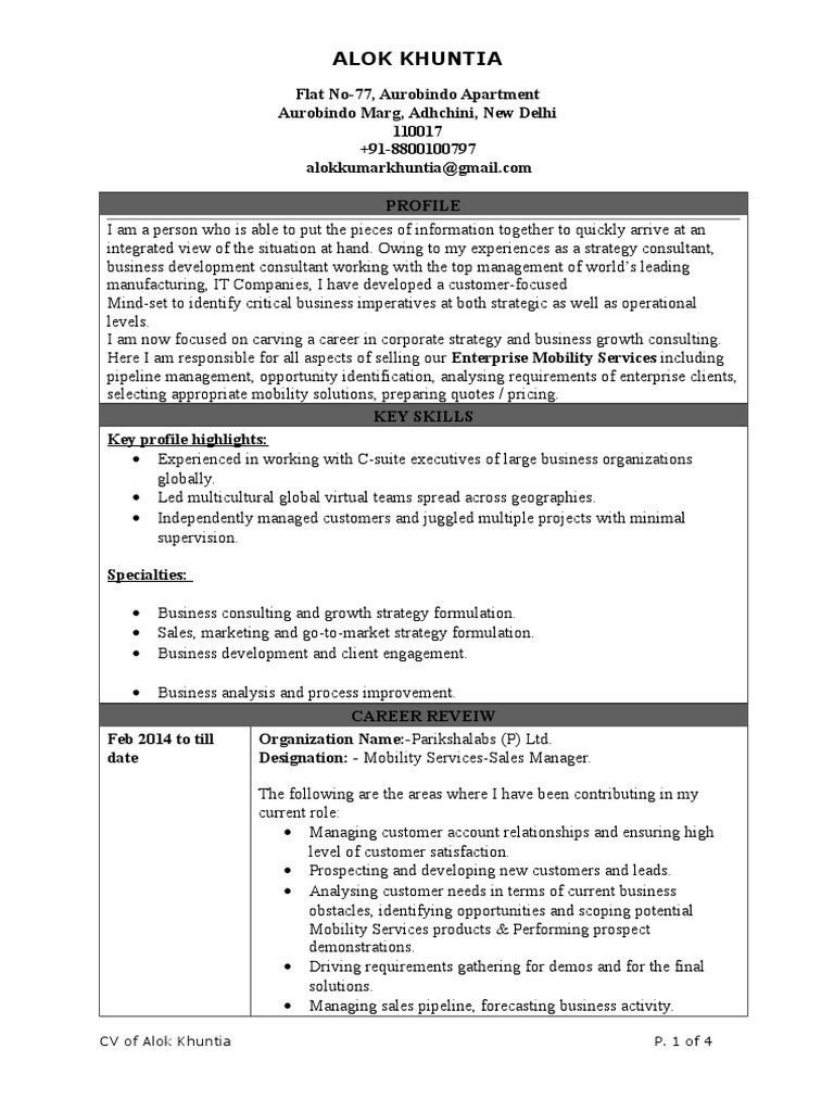 Resume AKS | PDF | Business Development | Strategic Management