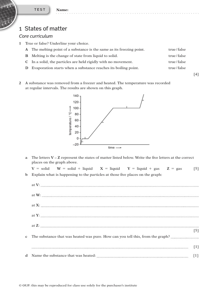 States of Matter Assessment | PDF