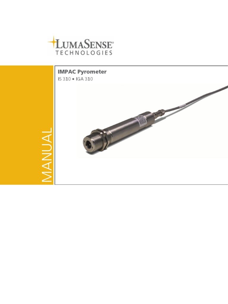 IMPAC Pyrometer IS310 IGA310 Manual | PDF | Power Supply | Light ...