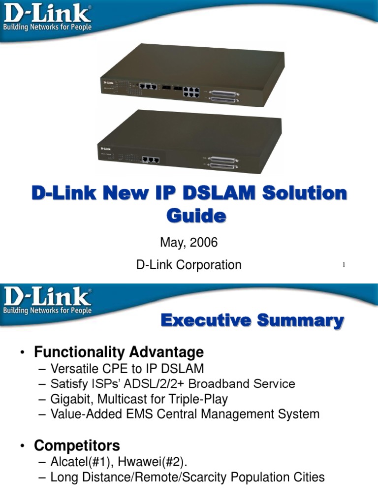 D-Link IP DSLAM Solution Overview | PDF | Internet Service Provider ...