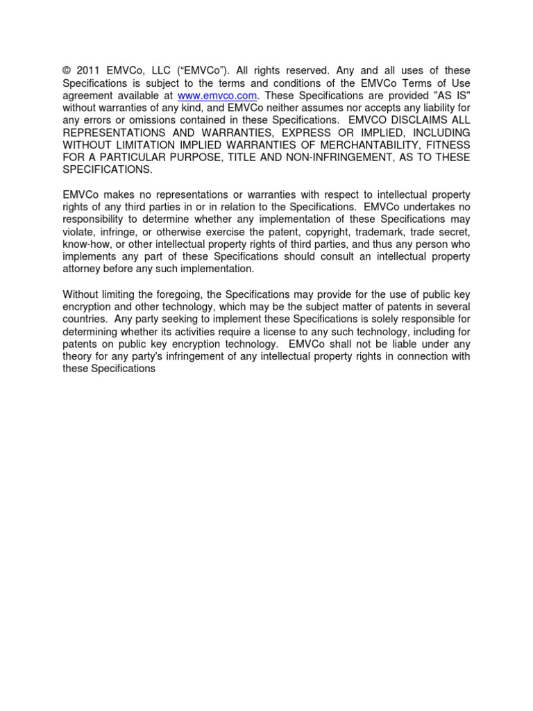 EMV v4.2 Book 3 | PDF | Emv | Personal Identification Number