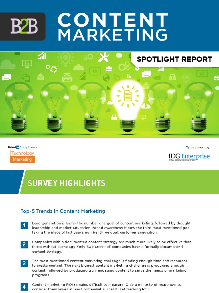 B2B Content Marketing Report | PDF | Social Media | Popular Culture ...