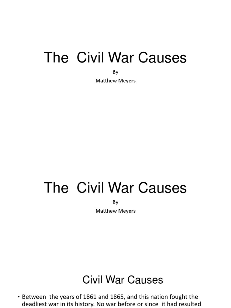 Causes of the Civil War Explained | PDF
