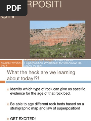 Superposition Worksheet Layers Of Rock Group Practice/ Law Of