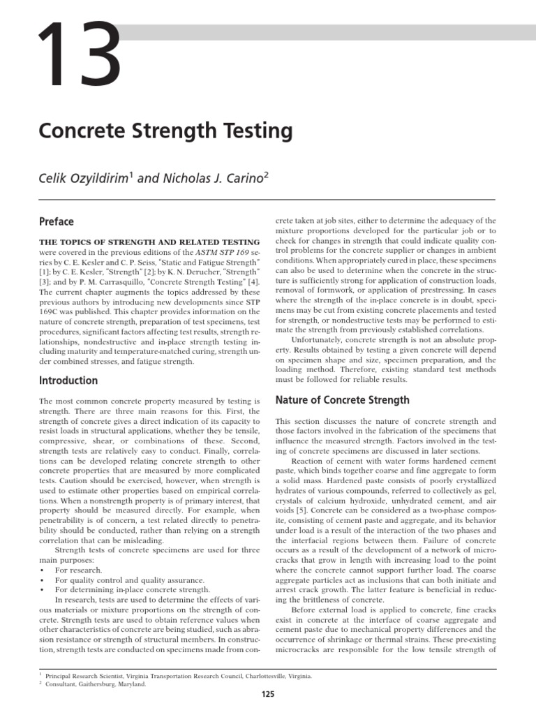 Concrete Strength Testing | PDF | Strength Of Materials | Concrete