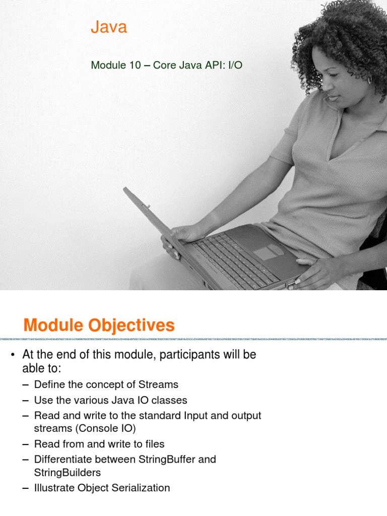Core Java API: I/O | PDF | String (Computer Science) | Input/Output