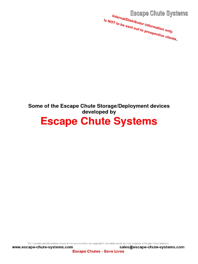 Some Escape Chute Systems Models For Carl Cuison PDF | PDF | Emergency ...