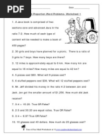 Worksheet - 5 Direct and Inverse Proportion | PDF