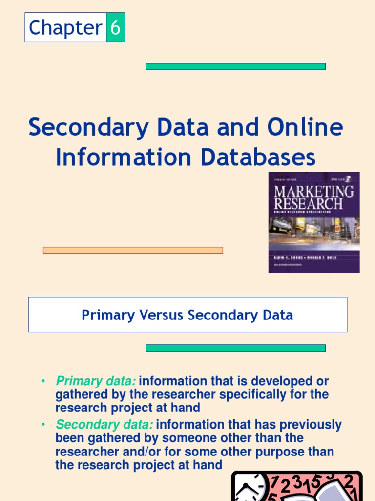 Secondary Data and Online Information Databases | PDF | Databases | Data