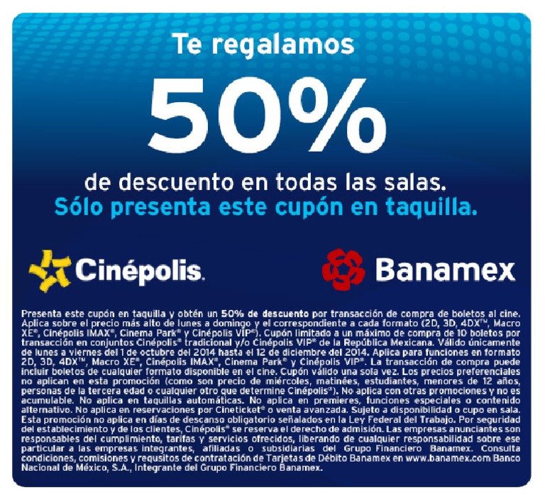 Cupon Cinepolis | PDF | Venta al por menor | Promoción y comunicaciones ...