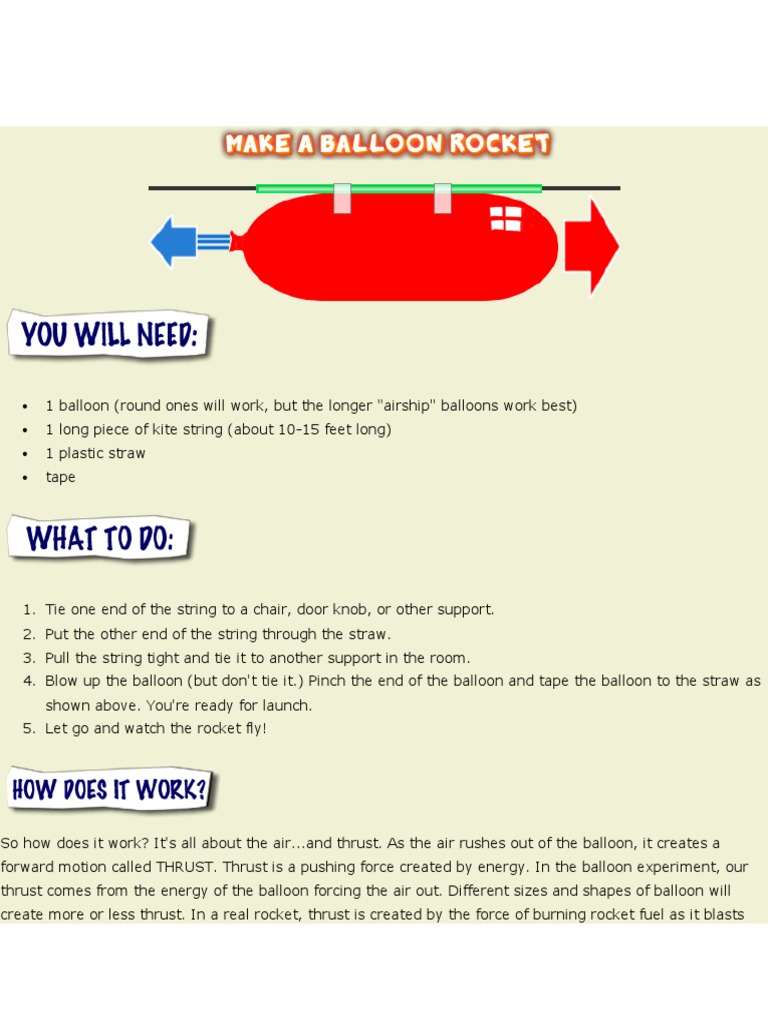 1 Balloon | PDF | Rocket | Balloon