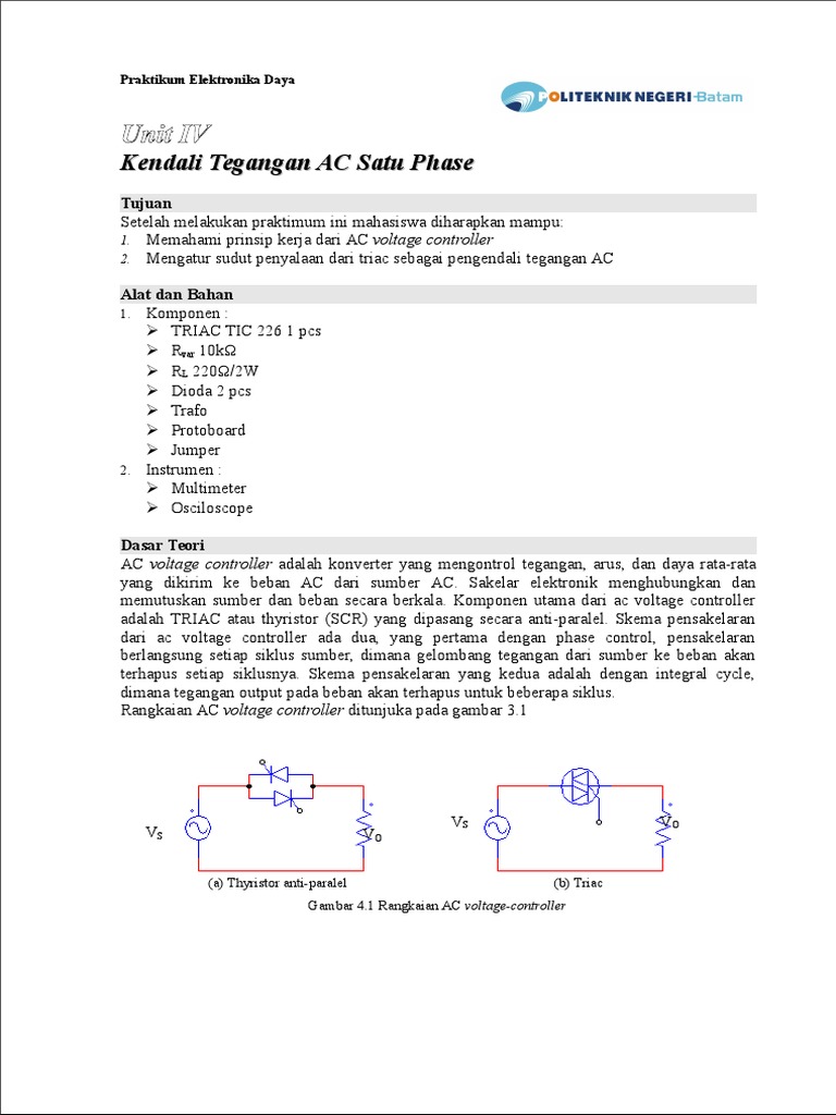 Praktikum Kendali Tegangan AC | PDF | Sains & Matematika