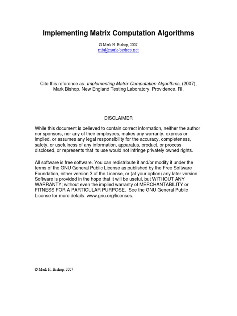 Matrix Computations | PDF | Matrix (Mathematics) | Euclidean Vector