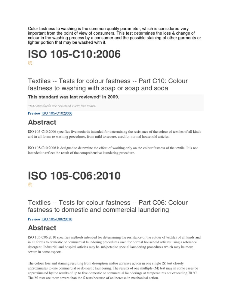Color Fastness To Washing Is The Common Quality Parameter | Download ...
