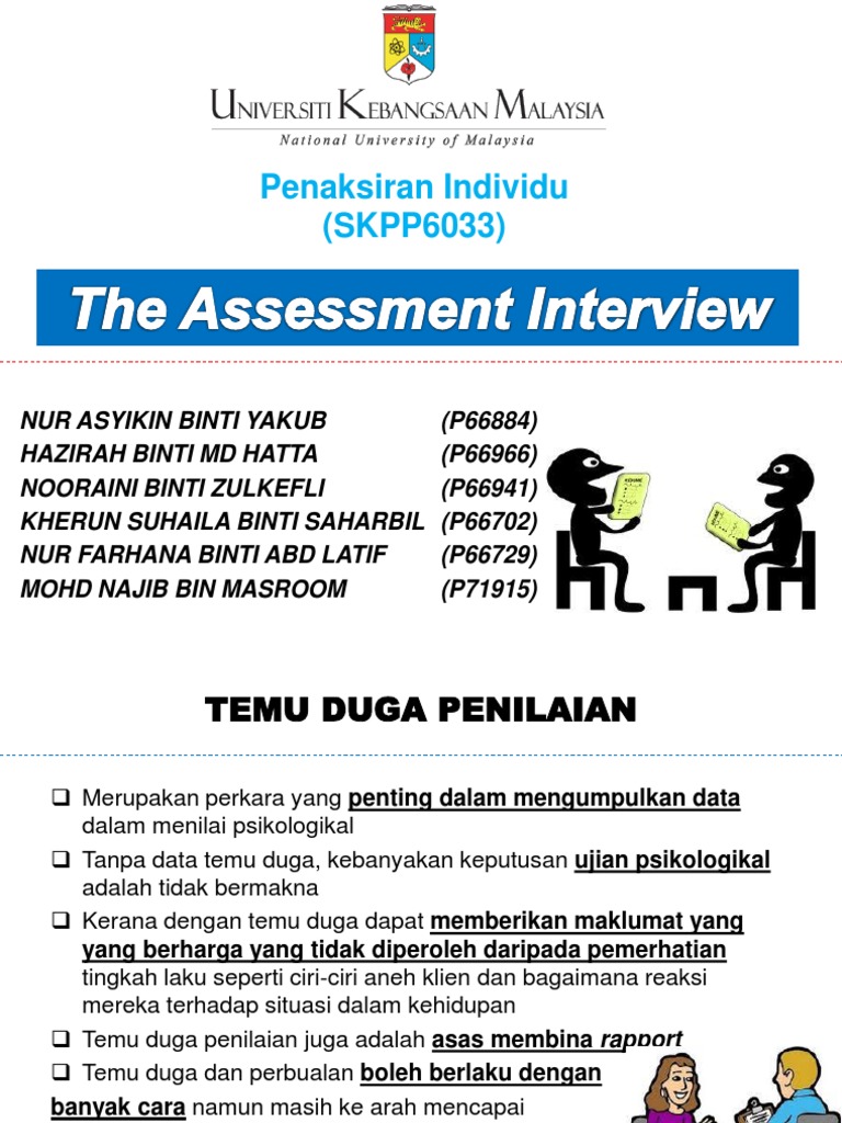 PRESENTATION Assessment Interview | PDF