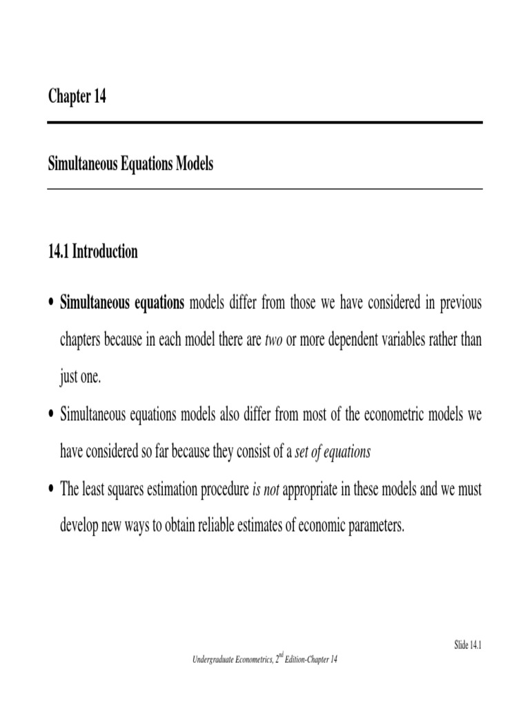 Undergraduate Econometric | PDF | Endogeneity (Econometrics ...