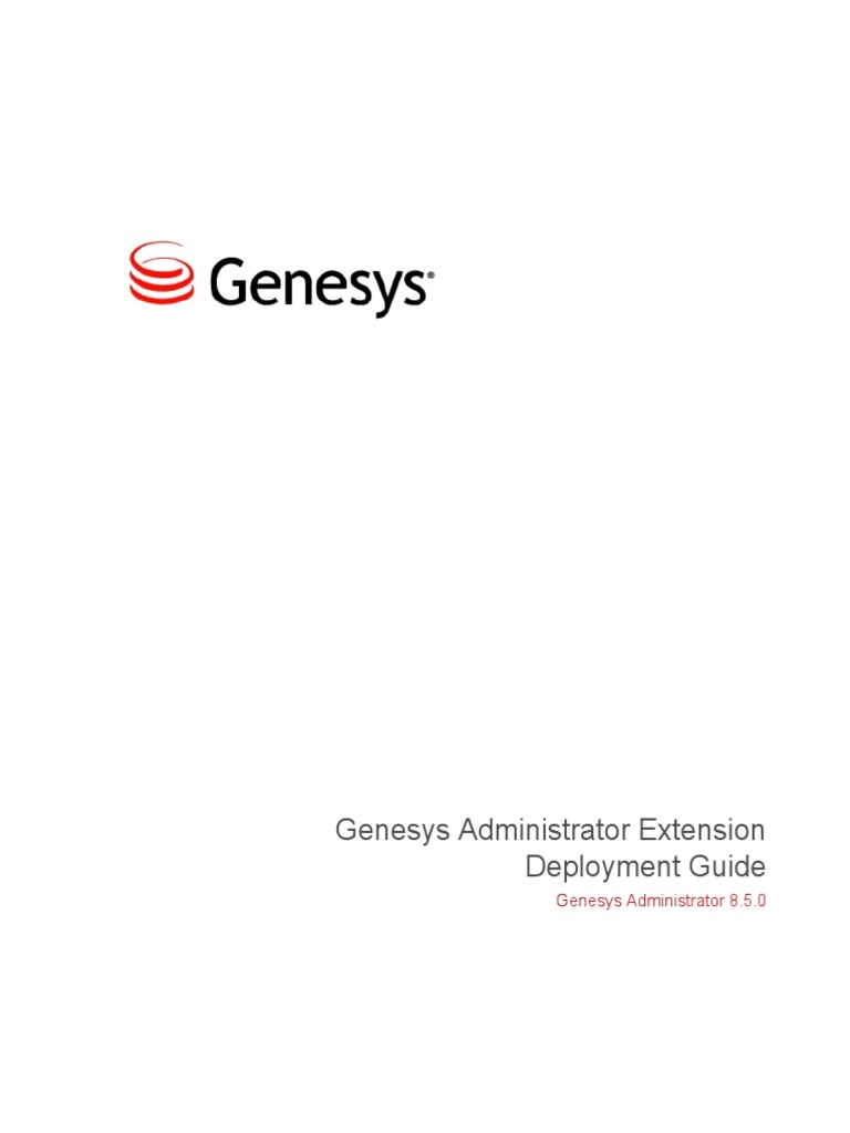 Genesys Administrator Extension Guide | PDF | Postgre Sql | Oracle Database