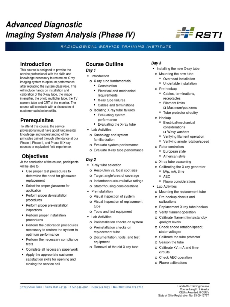 Phase IV - Course Outline | PDF | Vacuum Tube | X Ray