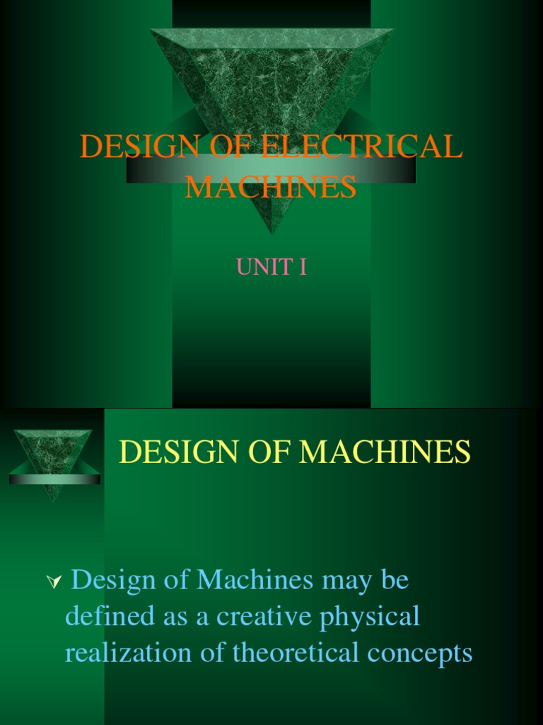 Design of Electrical Machines | PDF | Electrical Resistivity And ...