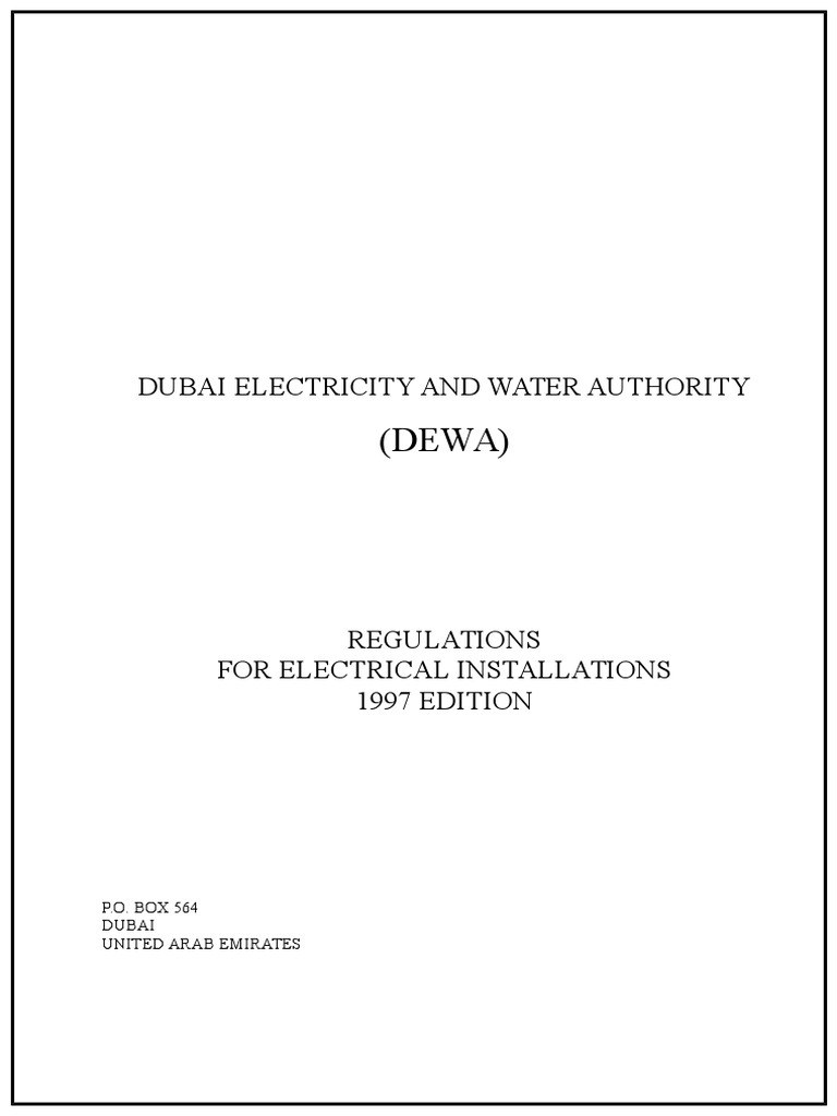 24-Dewa Installation Regulstions1997 | PDF