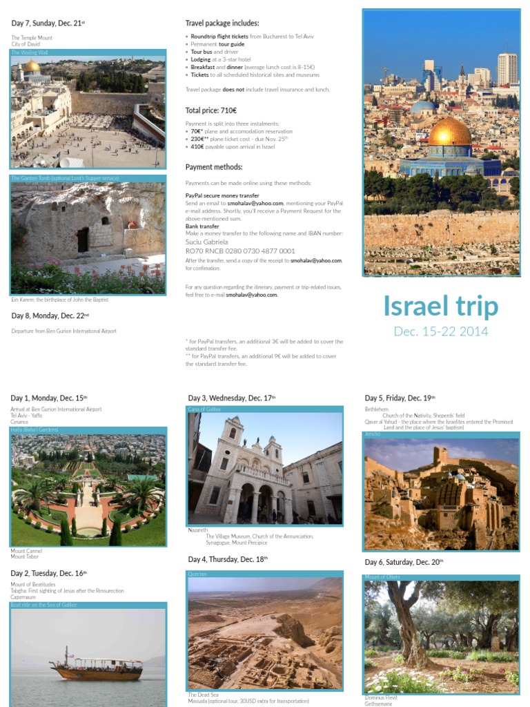 Israel Trip Brochure Dec2014 | PDF