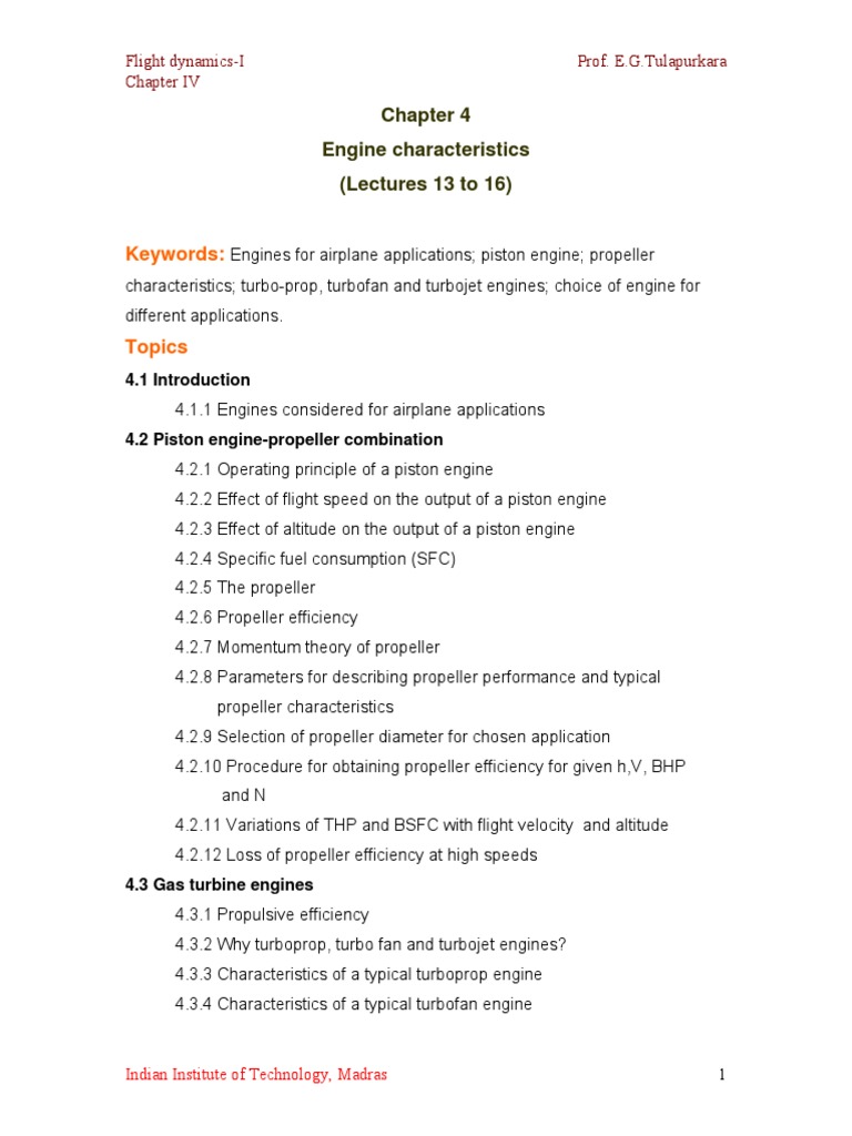 Engine Characteristics | PDF