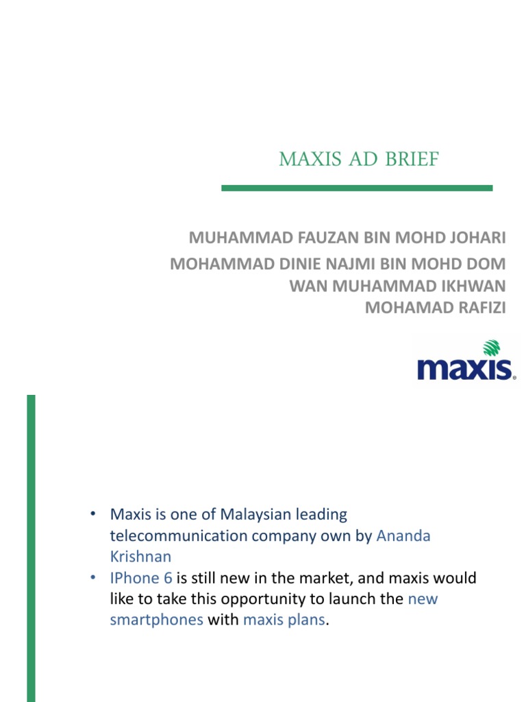 Maxis Ad Brief | PDF