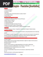 Class 9 Floatation Notes | PDF | Buoyancy | Density