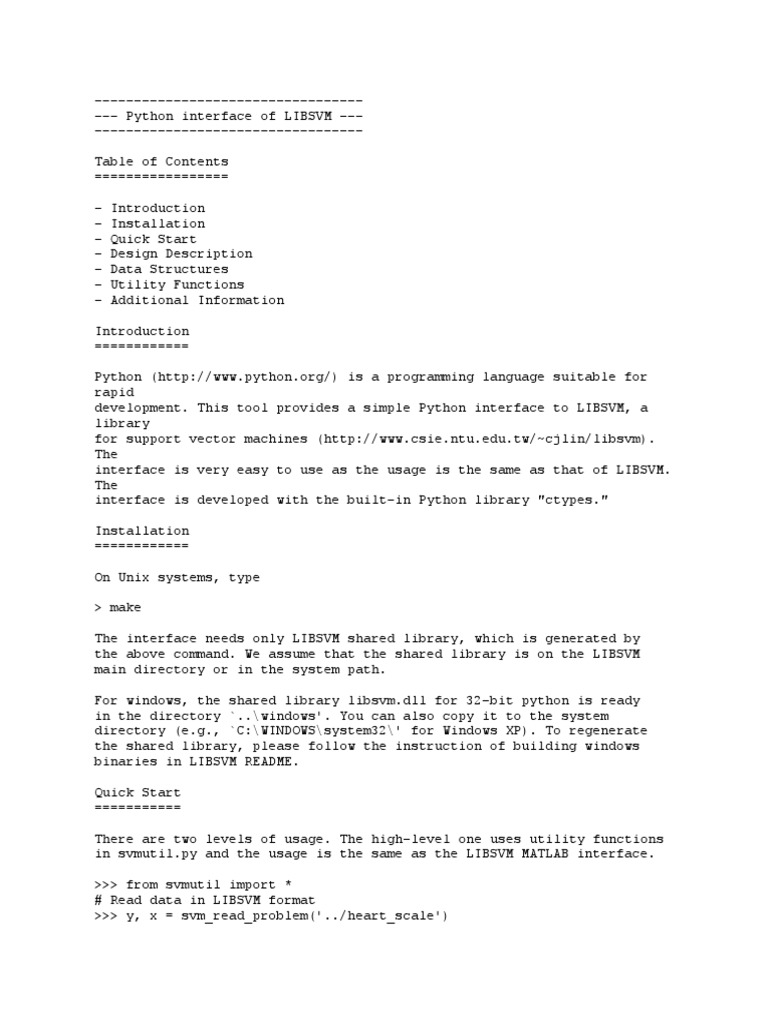 Libsvm Pdf Support Vector Machine Test Set 