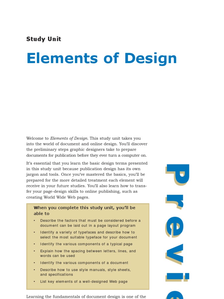 Elements of Design | PDF | Typefaces | Serif