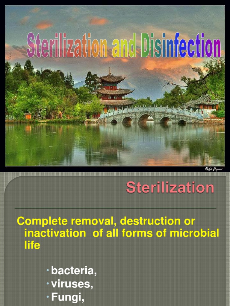 WEEK 9 Sterilization & Disinfection | PDF | Sterilization (Microbiology) | Disinfectant