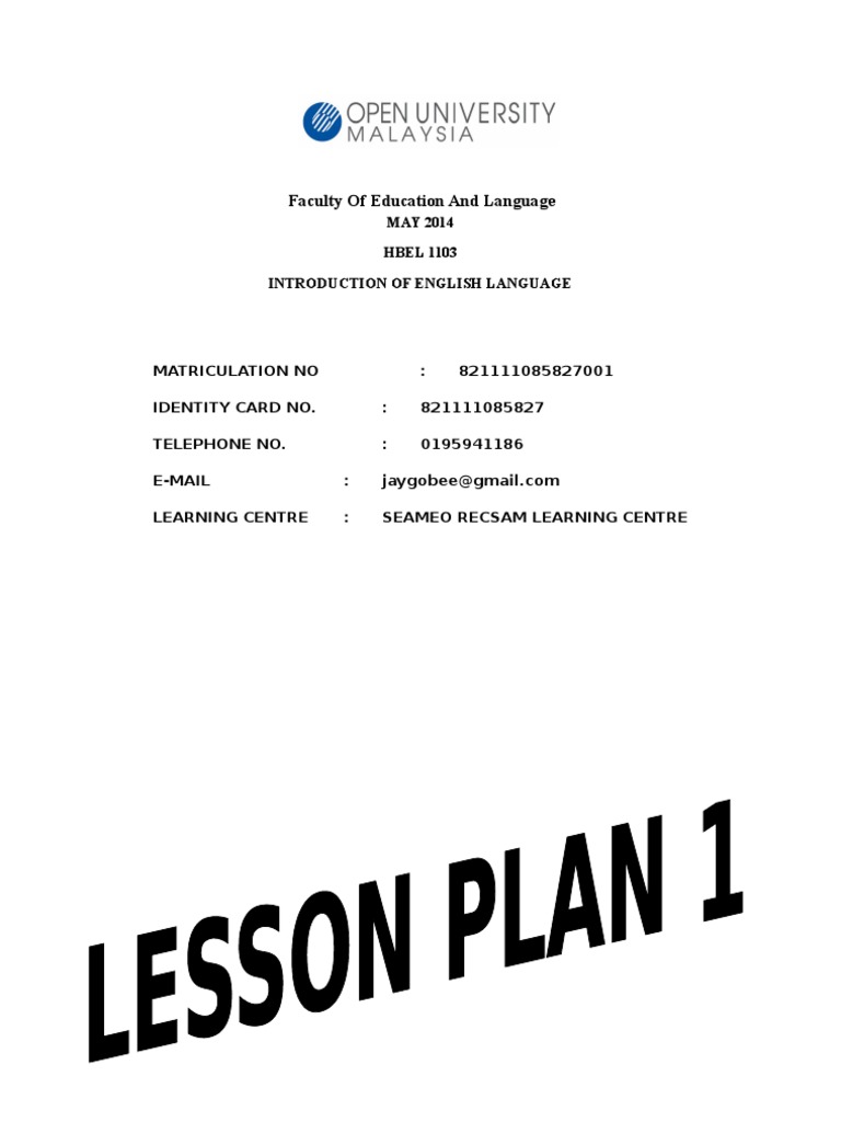 Lesson Plan Year 5 | PDF | Lesson Plan | Question