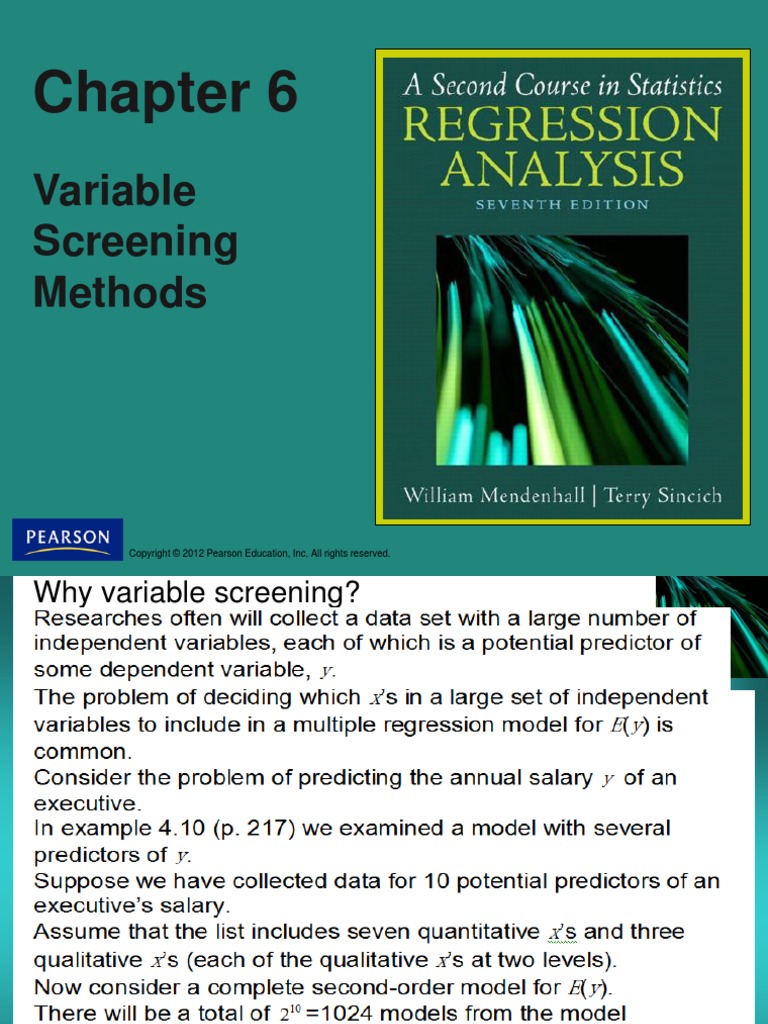 Mendenhall Ch06-+modified | PDF | Multicollinearity | Coefficient Of Determination