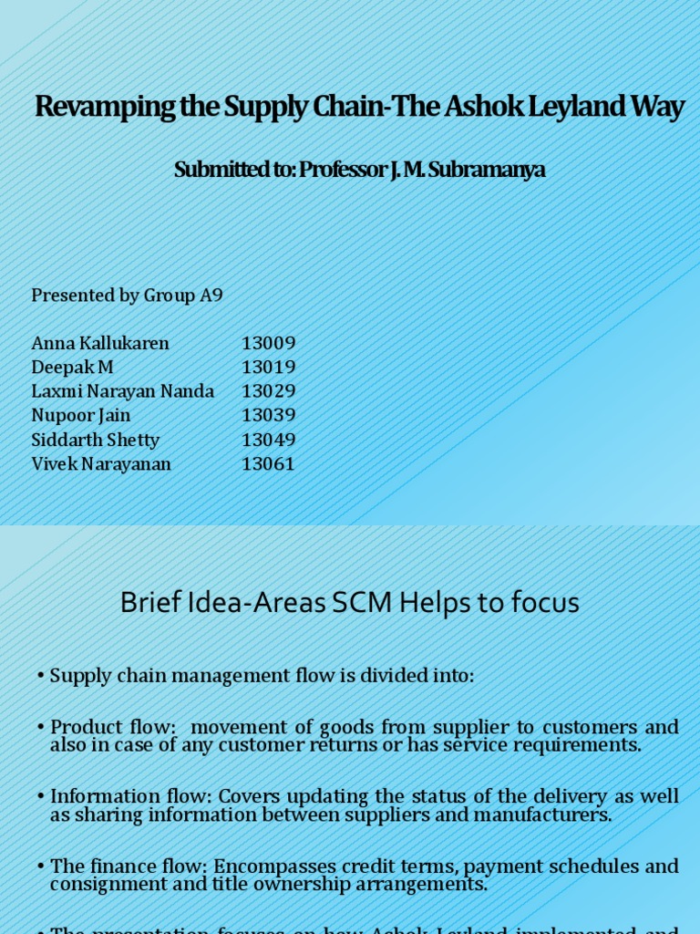 Ashok Leyland A9 | Download Free PDF | Inventory | Supply Chain Management