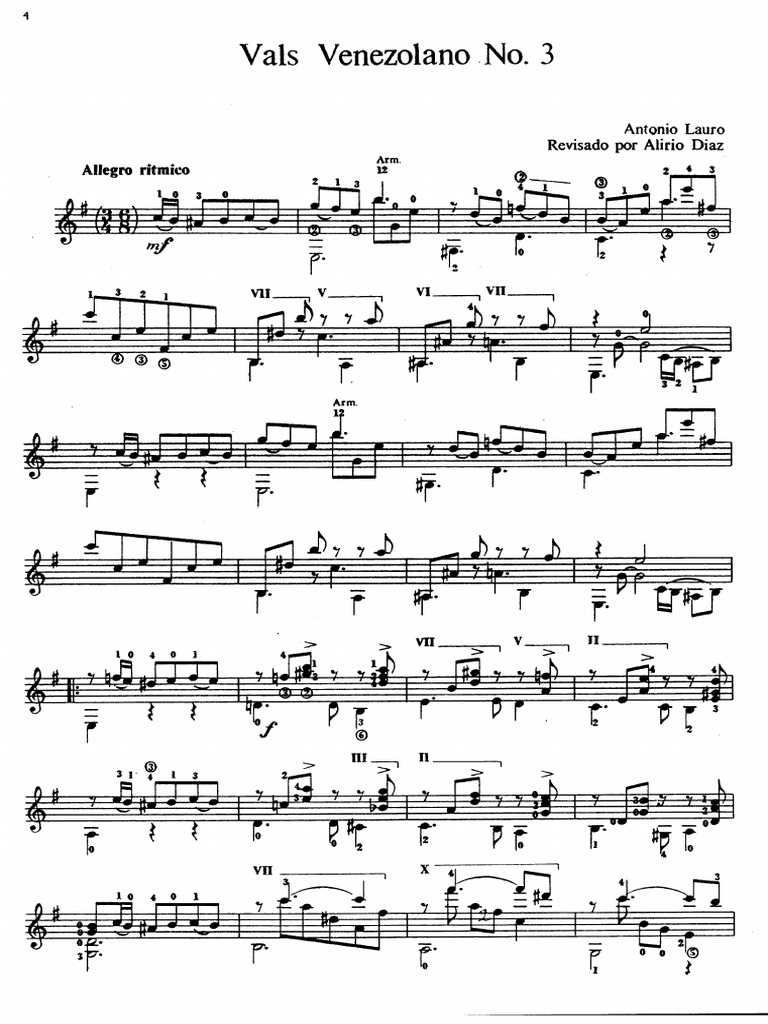 Antonio Lauro - Vals Venezolano 3 | PDF | Valses