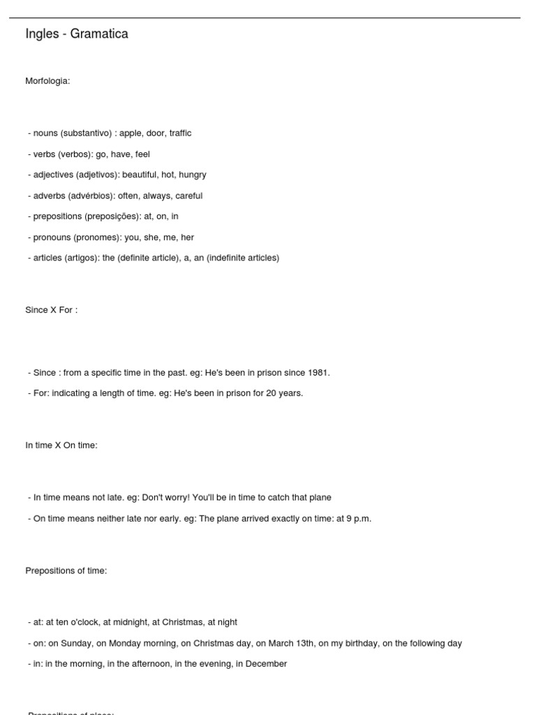 Gramatica Ingles | PDF