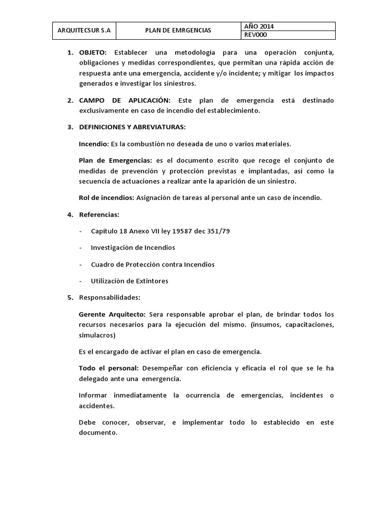 Plan Emergencias Incendios 2014 | PDF | Contaminación | Hospital