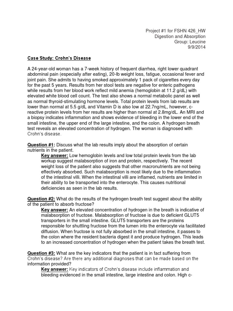 Case Study 1 | PDF | Crohn's Disease | Gastroenterology