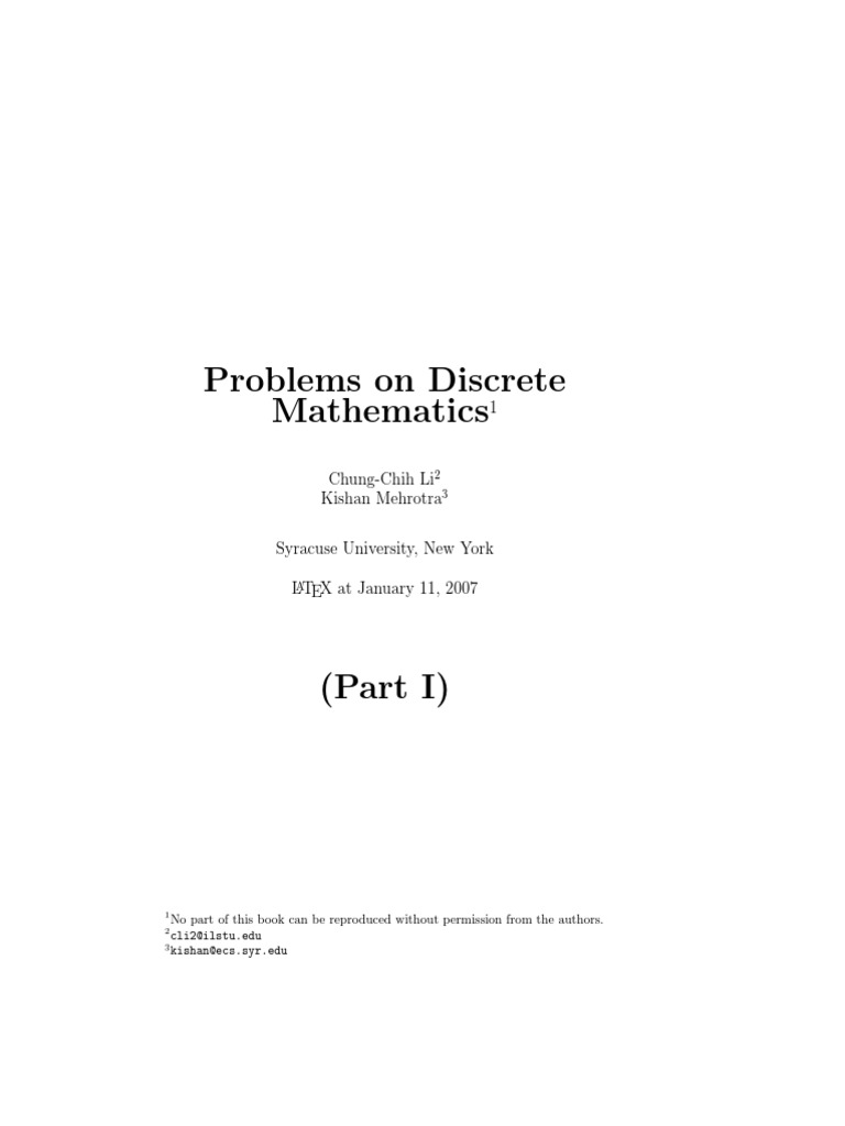 Discrete Mathematics Problem Set | PDF | Recurrence Relation | Logical ...