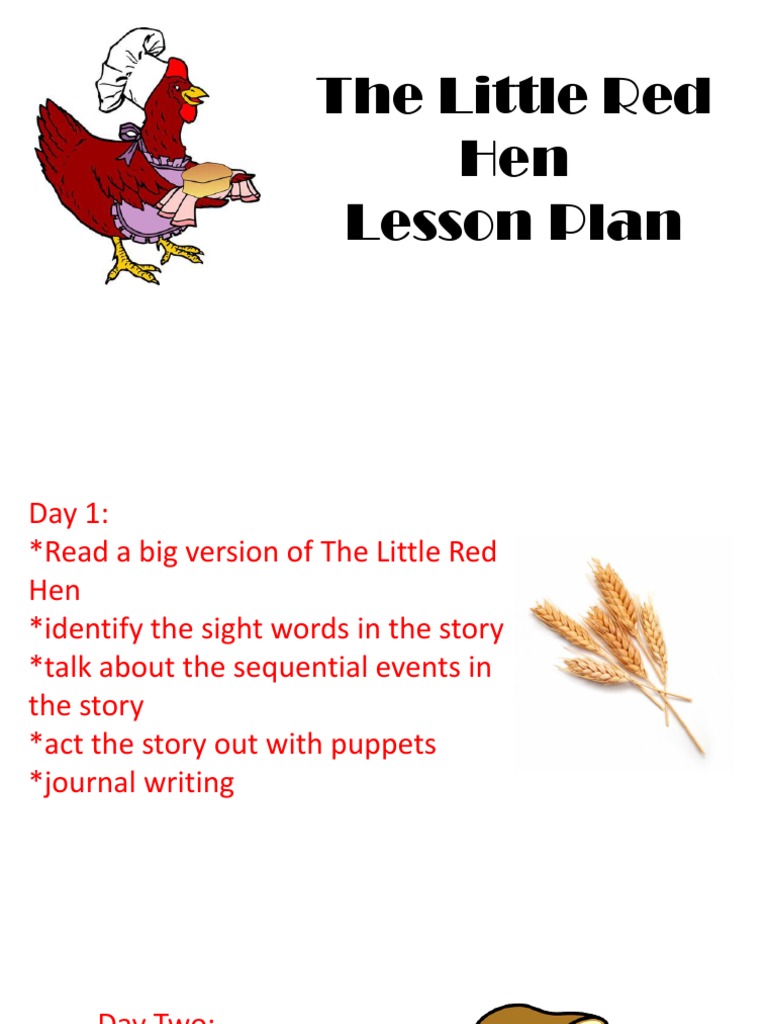 Little Red Hen Lesson Plan Activities | PDF