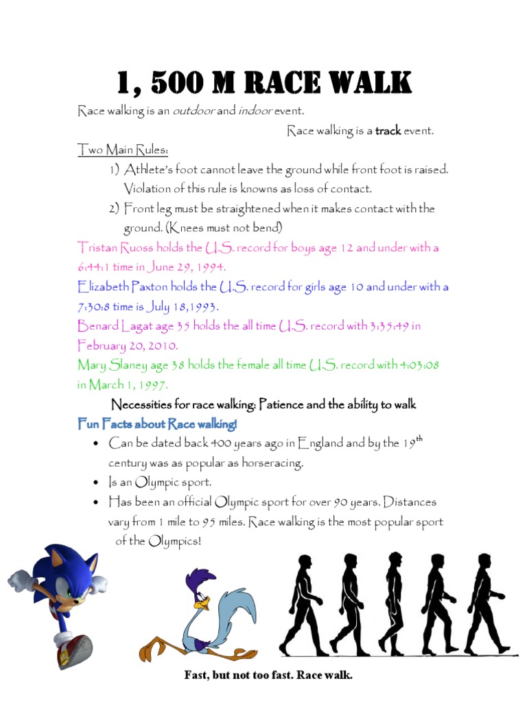 Rules of Race Walking Explained | PDF