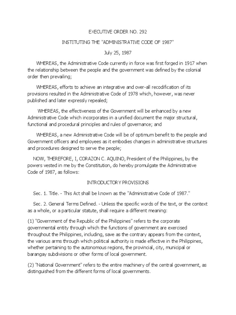 Administrative Code of The Philippines | PDF | Oath Of Office | Notary ...
