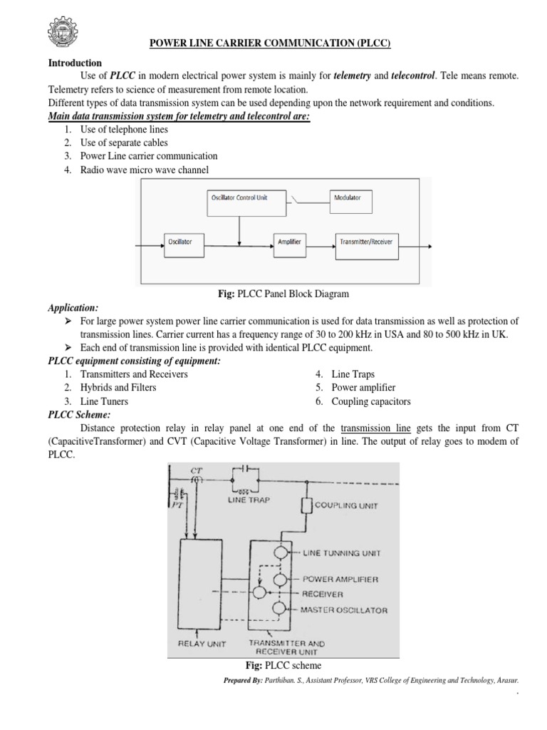 Power Line Carrier Communication PLCC | PDF | Amplifier | Capacitor