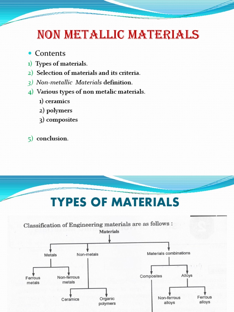 Overview of Non-Metallic Materials | PDF | Ceramics | Polymers