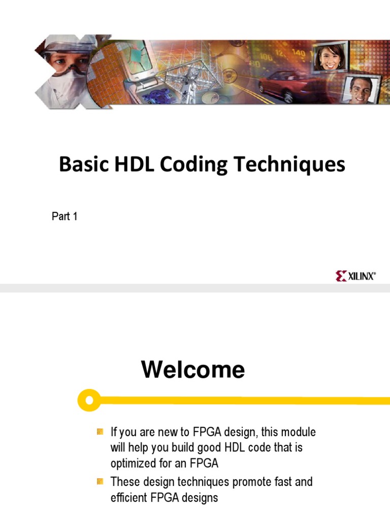 Basic HDL Coding Techniques Part1 - 2 | PDF | Field Programmable Gate Array | Vhdl