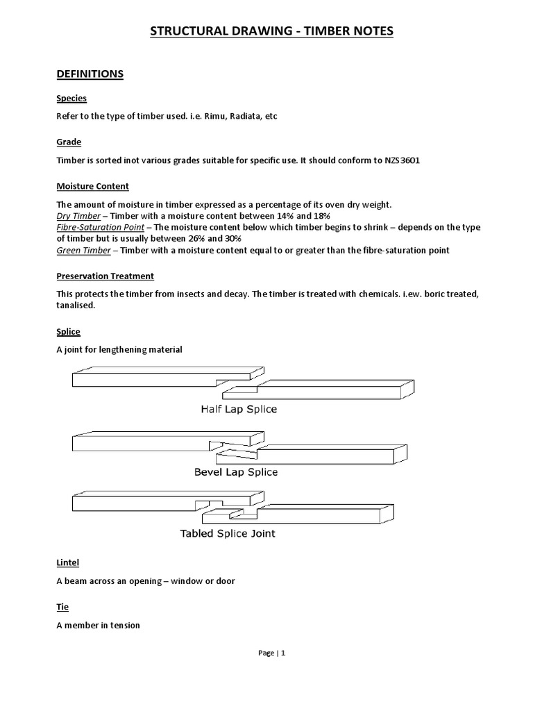 2013 - Timber Notes.pdf | Lumber | Framing (Construction)