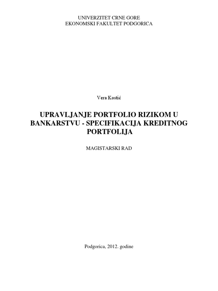 Magistarski Vera Kostic PDF | PDF