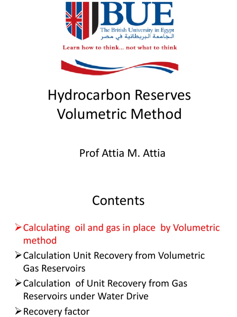Volumetric Method for Oil and Gas Reserves | PDF | Science ...