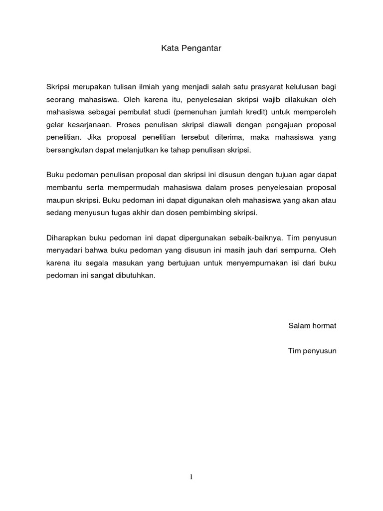 Pedoman Proposal Dan Skripsi | PDF
